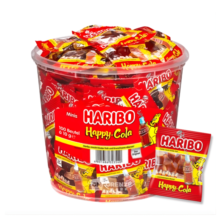 Haribo Happy Cola Mini 100 kpl - Tuetiimiä.fi
