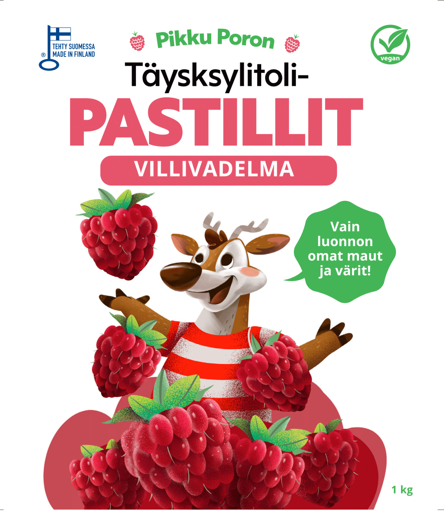 Pikku Poro Metsämustikka 1kg + Villivadelma 1kg - TueTiimiä.fi
